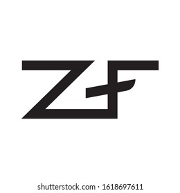 Zf Initial Letter Logo Template Vector Stock Vector (Royalty Free ...