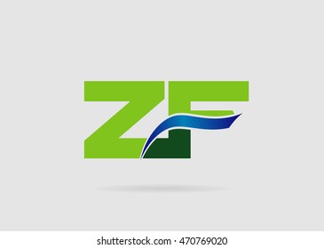Zf Logo Vector Graphic Branding Letter Stock Vector (Royalty Free ...