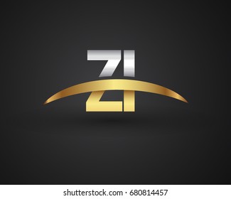Zi Initial Logo Company Name Colored Stock Vector (Royalty Free) 680814457