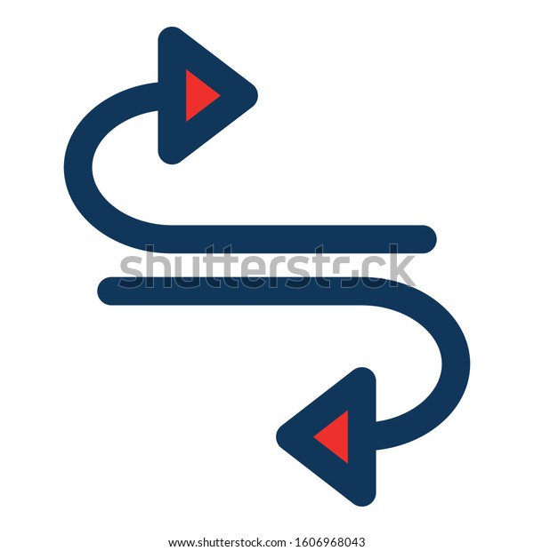 Zig Zag Arrow Zig Zag Way Stock Vector (Royalty Free) 1606968043 ...