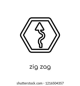 Zig Zag Sign Icon Trendy Modern Stock Vector (Royalty Free) 1216504357 ...