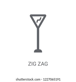 Zig Zag Sign Icon Trendy Zig Stock Vector (Royalty Free) 1227065191 ...