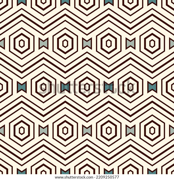 Zigzag Seamless Pattern Hexagon Mosaic Tiles Stock Vector (Royalty Free) 2209250577 | Shutterstock