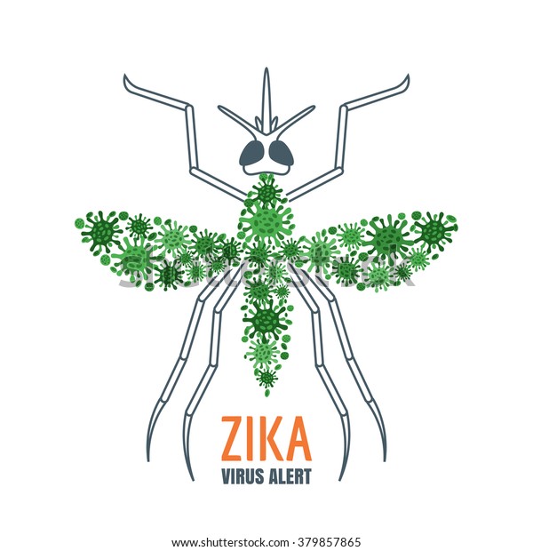 Zika Virus Concept Vector Illustration Mosquito Stock Vector (Royalty ...