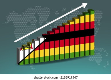 Zimbabwe 3d Bar Chart Graph Vector Stock Vector (Royalty Free ...