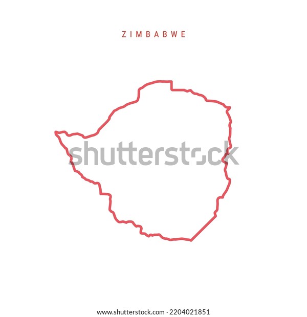 Mapa de esquema editable de Zimbabue.: vector de stock (libre de ...