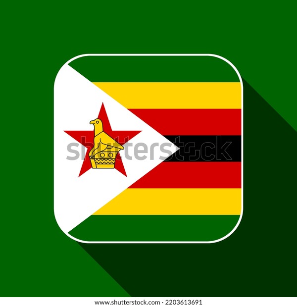 Zimbabwe Flag Official Colors Vector Illustration Stock Vector (Royalty ...