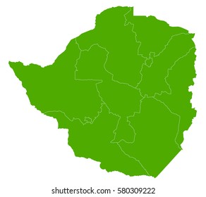 Zimbabwe Green Map Stock Vector (Royalty Free) 580309222 | Shutterstock