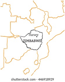 64 Zimbabwe Hand Drawn Map Images, Stock Photos & Vectors | Shutterstock