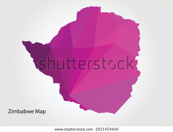 Zimbabwe Map Pink Color On White Stock Vector (Royalty Free) 2021459660 ...