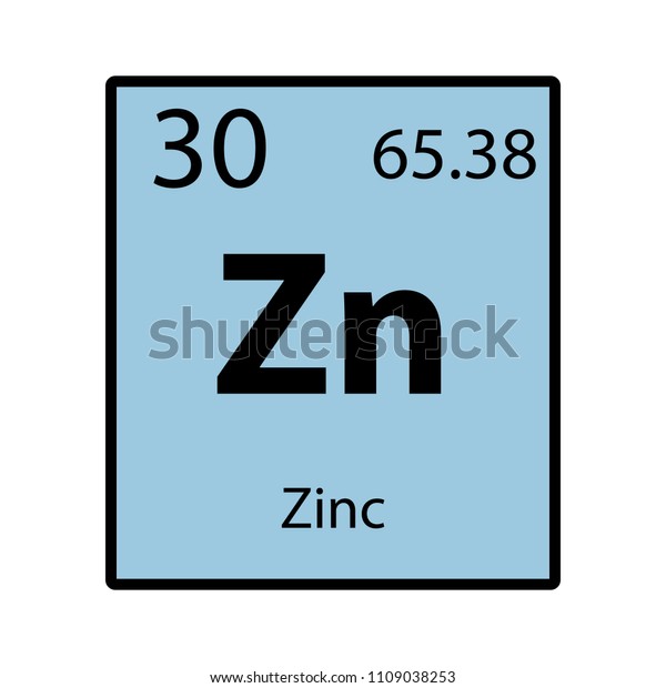 Zinc Periodic Table Element Color Icon Stock Vector (Royalty Free ...