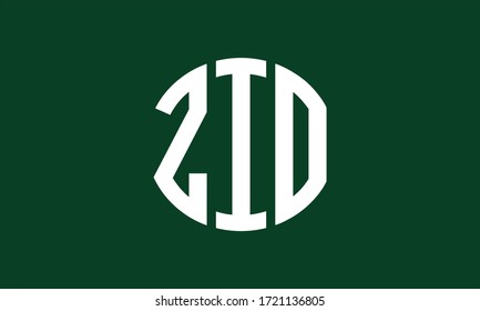 Zio Circle Emblem Abstract Monogram Letter Stock Vector (Royalty Free ...