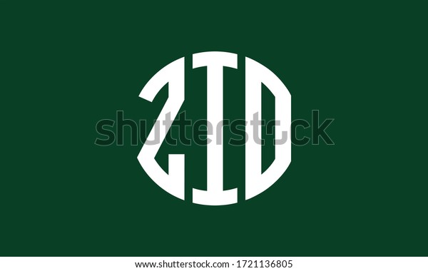 Zio Circle Emblem Abstract Monogram Letter Stock Vector (Royalty Free ...