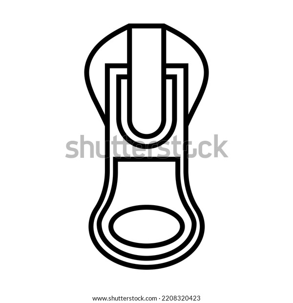 Zip Pictogram Outline Vector Illustration Stock Vector (Royalty Free ...