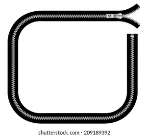 Zipper Frame Illustration Frame Border Made Stock Vector (Royalty Free ...