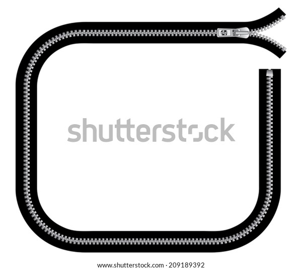 Zipper Frame Illustration Frame Border Made Stock Vector (Royalty Free ...