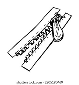Zipper Vector Illustration Isolated On White Stock Vector (Royalty Free ...