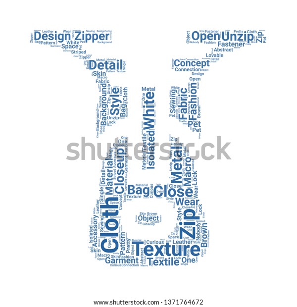 Zipper Word Cloud Tag Cloud About Stock Vector (Royalty Free ...