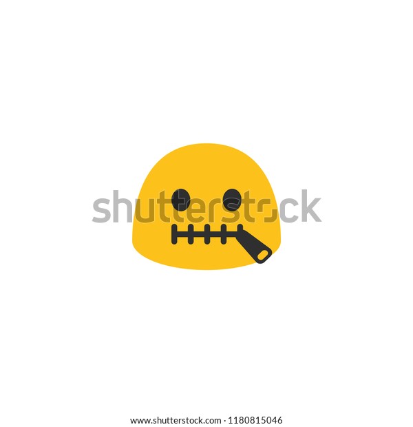 Zippermouth Face Vector Emoji Stock Vector (Royalty Free) 1180815046 Zippermouth Face Vector Emoji Stock Vector (Royalty Free) 1180815046