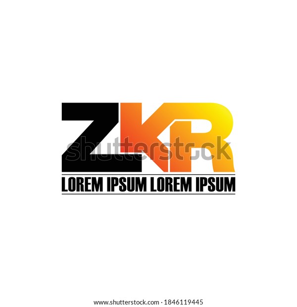 Zkr Letter Monogram Logo Design Vector Stock Vector (Royalty Free ...