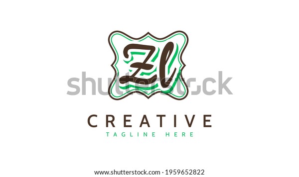 Zl Initials Handwriting Logo Vector Stock Vector (Royalty Free) 1959652822