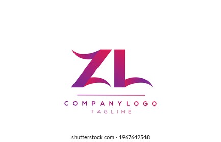 Zl Initials Monogram Letter Text Alphabet Stock Vector (Royalty Free ...