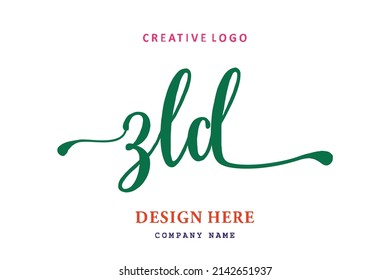 Zld Lettering Logo Simple Easy Understand Stock Vector (Royalty Free ...