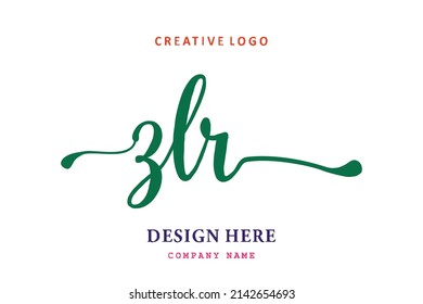 Zlr Lettering Logo Simple Easy Understand Stock Vector (Royalty Free ...