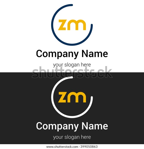ZM business logo icon design template elements. Vector color sign.