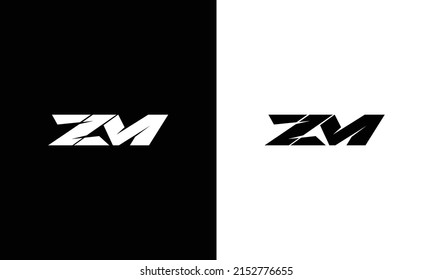 Zm Letter Logo Zm Logo Image Stock Vector (Royalty Free) 2152776655 ...