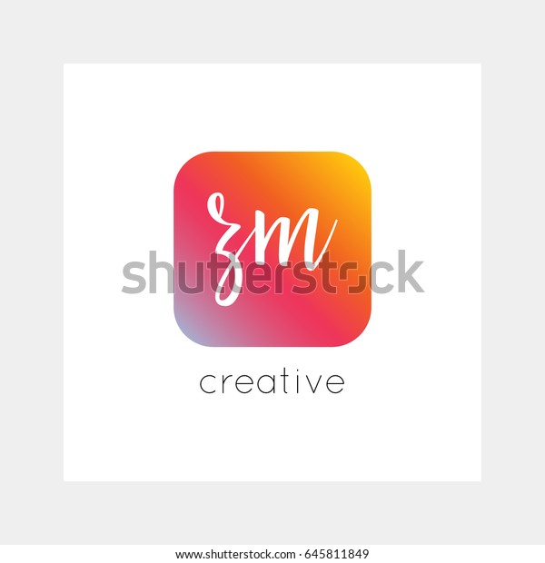 Zm Logo Vector Useful Branding App Stock Vector (Royalty Free) 645811849