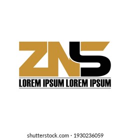Zns Letter Monogram Logo Design Vector Stock Vector (Royalty Free ...