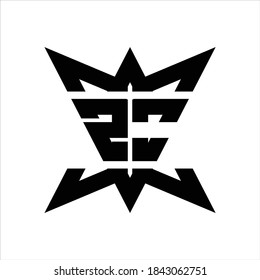 Zo Logo Monogram Crown Down Side Stock Vector (Royalty Free) 1843062751 ...