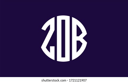 Zno Circle Emblem Abstract Monogram Letter Stock Vector (Royalty Free ...