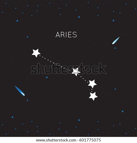 Zodiac Constellation Aries Ari Ram On 库存矢量图（免版税） 601775075 - Shutterstock
