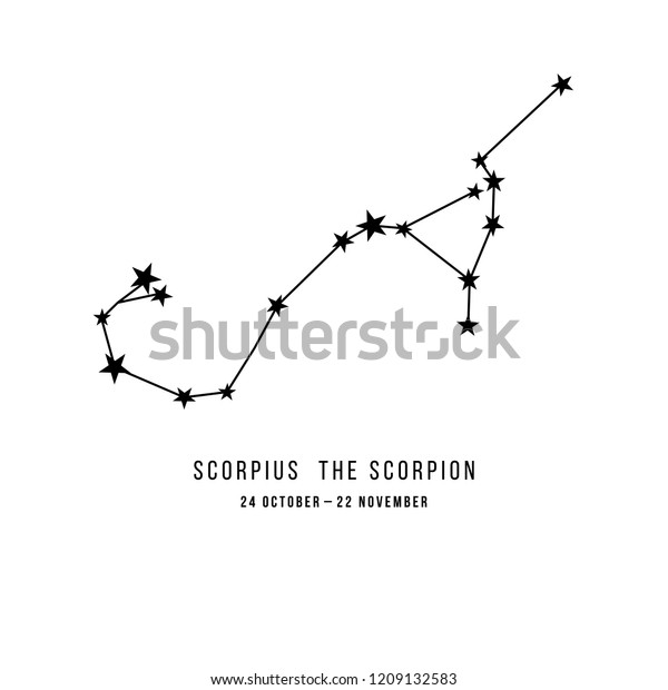 Zodiac Constellation Scorpio Scorpion Vector Illustration Stock Vector ...