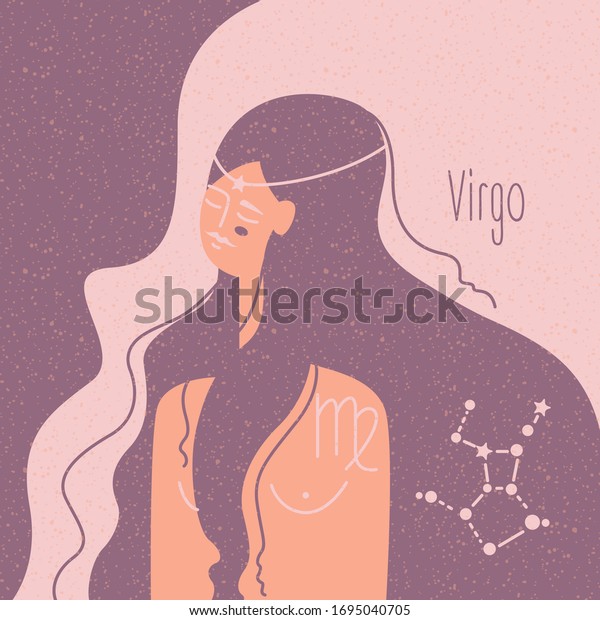 Zodiac Esoteric Vector Sign Virgo Horoscope Stock Vector (Royalty Free ...