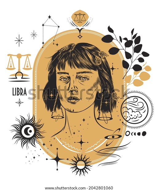 Zodiac Sign Libra Element Air Vector Stock Vector (Royalty Free ...