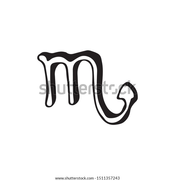 Zodiac Sign Scorpio Doodle Vector Sketch Stock Vector (Royalty Free ...