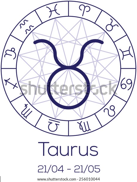 Zodiac Sign Taurus Astrological Chart Symbols Stock Vector (Royalty ... Zodiac Sign Taurus Astrological Chart Symbols Stock Vector (Royalty ...