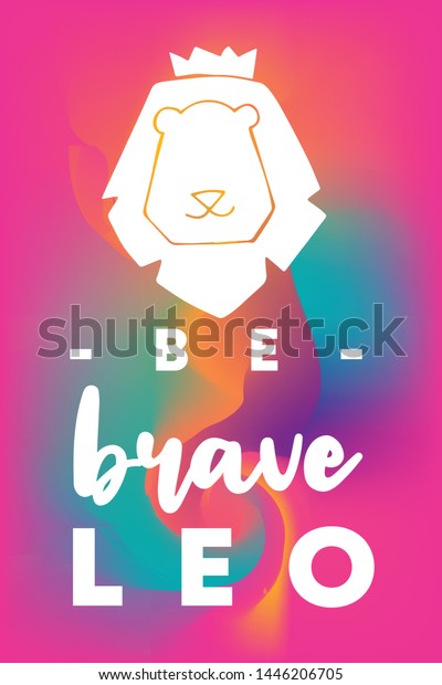 Zodiac Sign Vector Leo Text Be 库存矢量图（免版税）1446206705 | Shutterstock