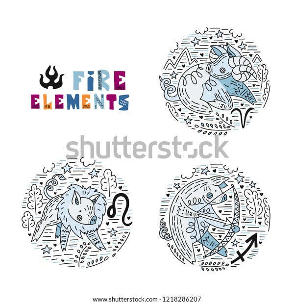 Zodiac Vector Signes Constellation Pig Symbol: vector de stock (libre ...