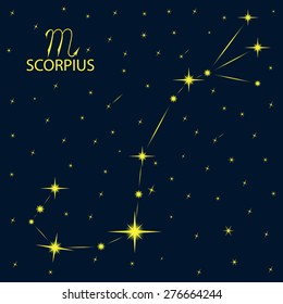 Zodiacal Constellations Scorpius Scorpio Vector Stock Vector (Royalty Free) 276664244 | Shutterstock