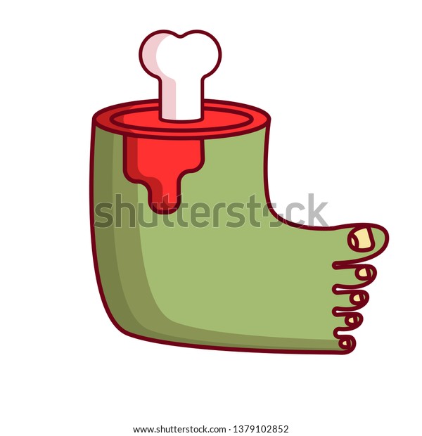 Zombie Cartoon Foot Stock Vector (Royalty Free) 1379102852 | Shutterstock