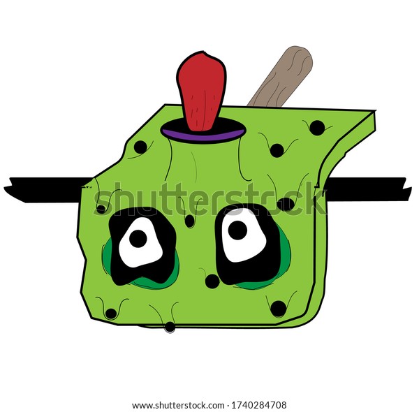 Zombie Cartoon That Melting Stock Vector (Royalty Free) 1740284708 ...