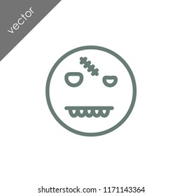 Zombie Face Icon Stock Vector (Royalty Free) 1171143364
