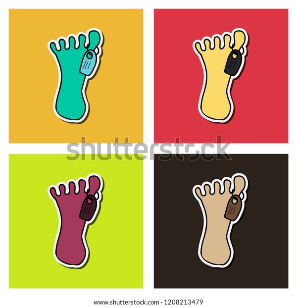 Zombie Foot Vector Cartoon Stock Vector (Royalty Free) 1208213479 ...