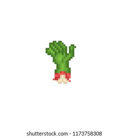 Vektor Stok Zombie Hand Pixel Art Old School (Tanpa Royalti) 1173758308 ...