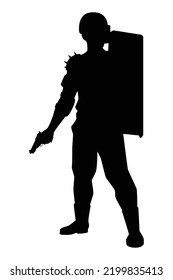 Zombie Hunter Weapon Silhouette Vector On Stock Vector (Royalty Free ...