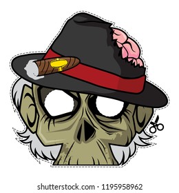 Zombie Paper Mask Vector Design Template Stock Vector (Royalty Free ...